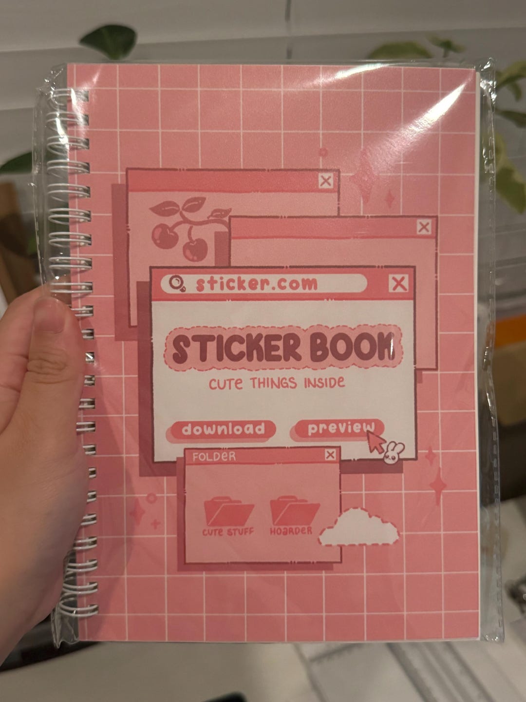 Pink Internet Aesthetic Reusable Sticker Book - Y2K Aesthetic | 50 ...