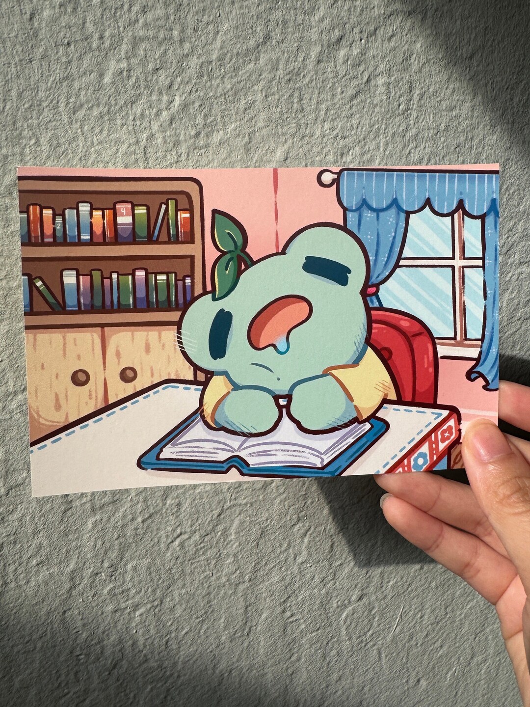 Sleep Deprived Student Art Print | 5" X 7" Art Print Full Illustration ...