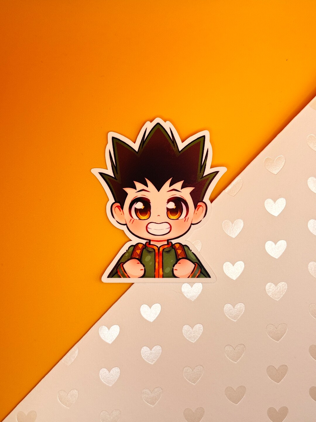 Cute Hunter Anime Gon Sticker | Glossy Waterproof, Laptop Sticker ...