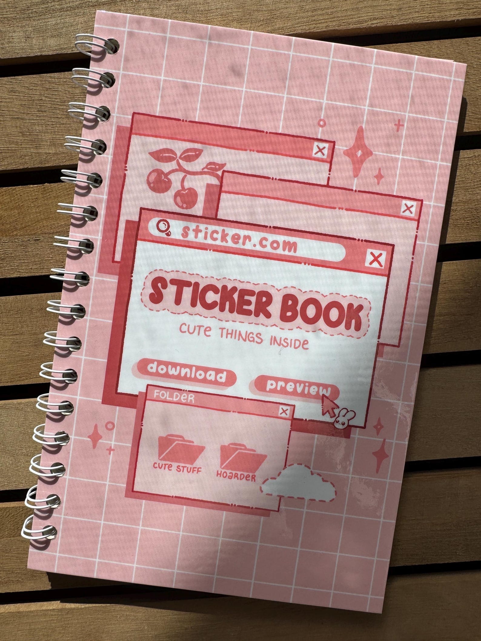 Pink Internet Aesthetic Reusable Sticker Book - Y2K Aesthetic | 50 ...