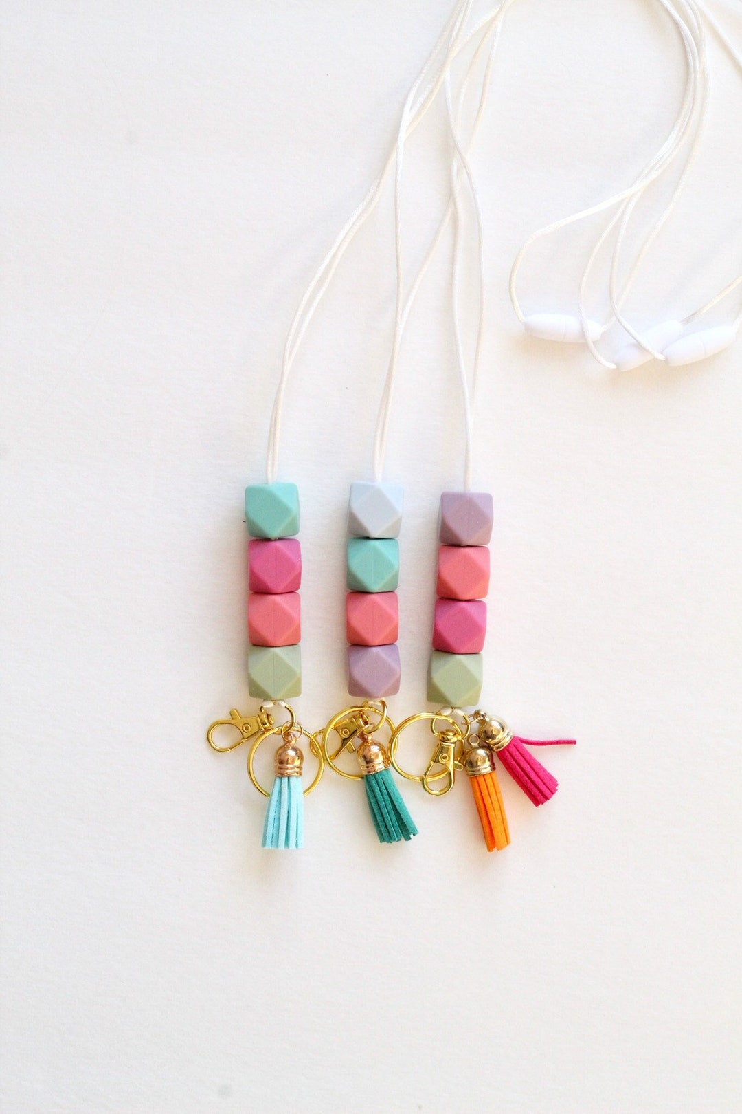 Retro Lanyard, Beaded Lanyard, Teacher Lanyard, Breakaway Lanyard, ID ...