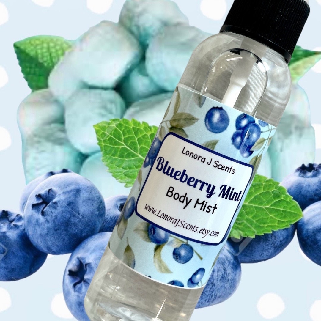 Blueberry Mint Body Spray, Body Mist, Fragrance Mist, Body Splash ...