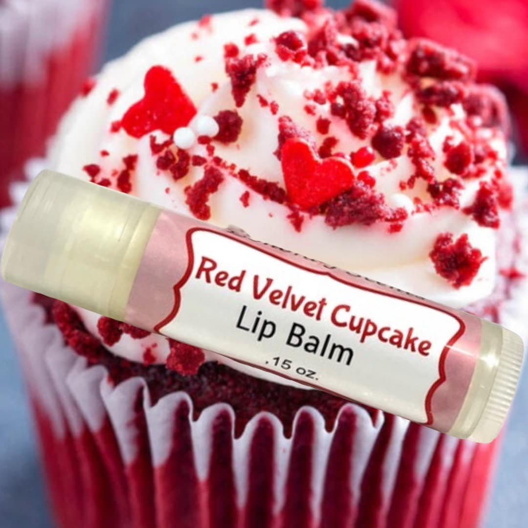 Lip Balm, Red Velvet Cupcake Flavored Lip Balm, Red Velvet Cupcake ...