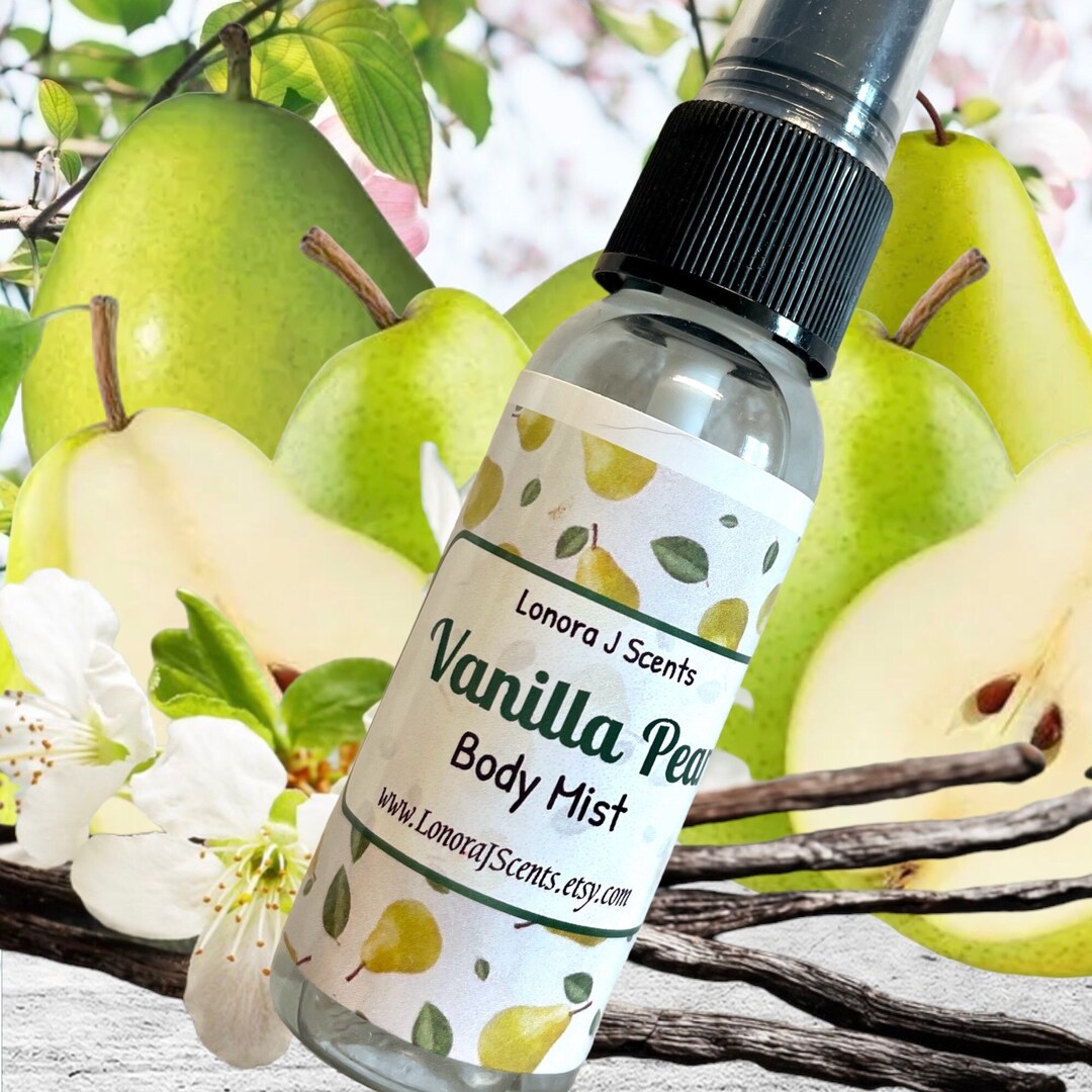 Vanilla Pear Body Mist, Body Spray, Fragrance Mist, Body Splash ...