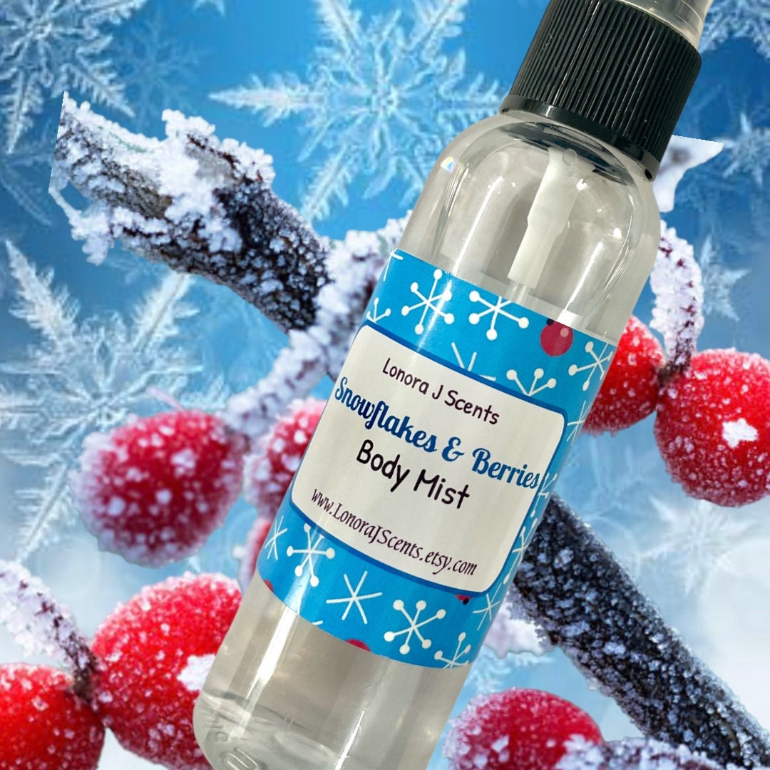 Snowflakes and Berries Body Mist, Body Spray, Winter Fragrance Mist - Etsy