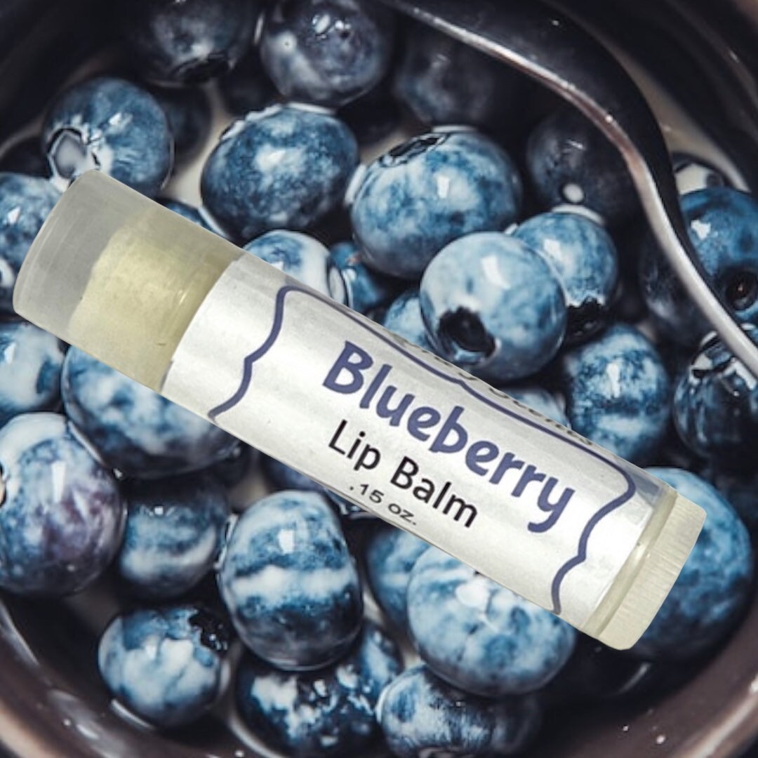 Handmade All Natural Blueberry Lip Balm, Moisturizing Chapstick - Etsy