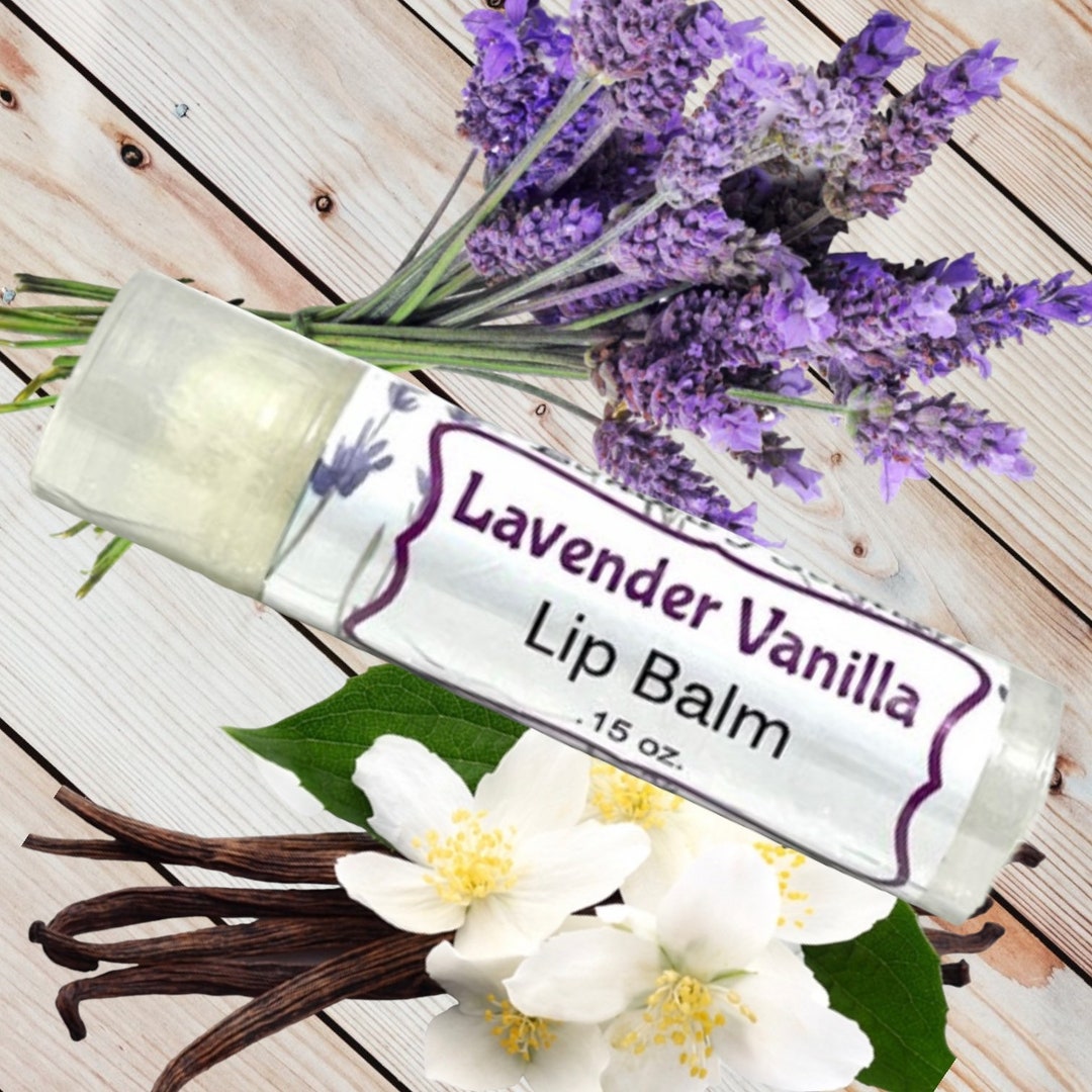 Lip Balm, Lavender Vanilla Flavored Lip Balm, Lavender Vanilla ...