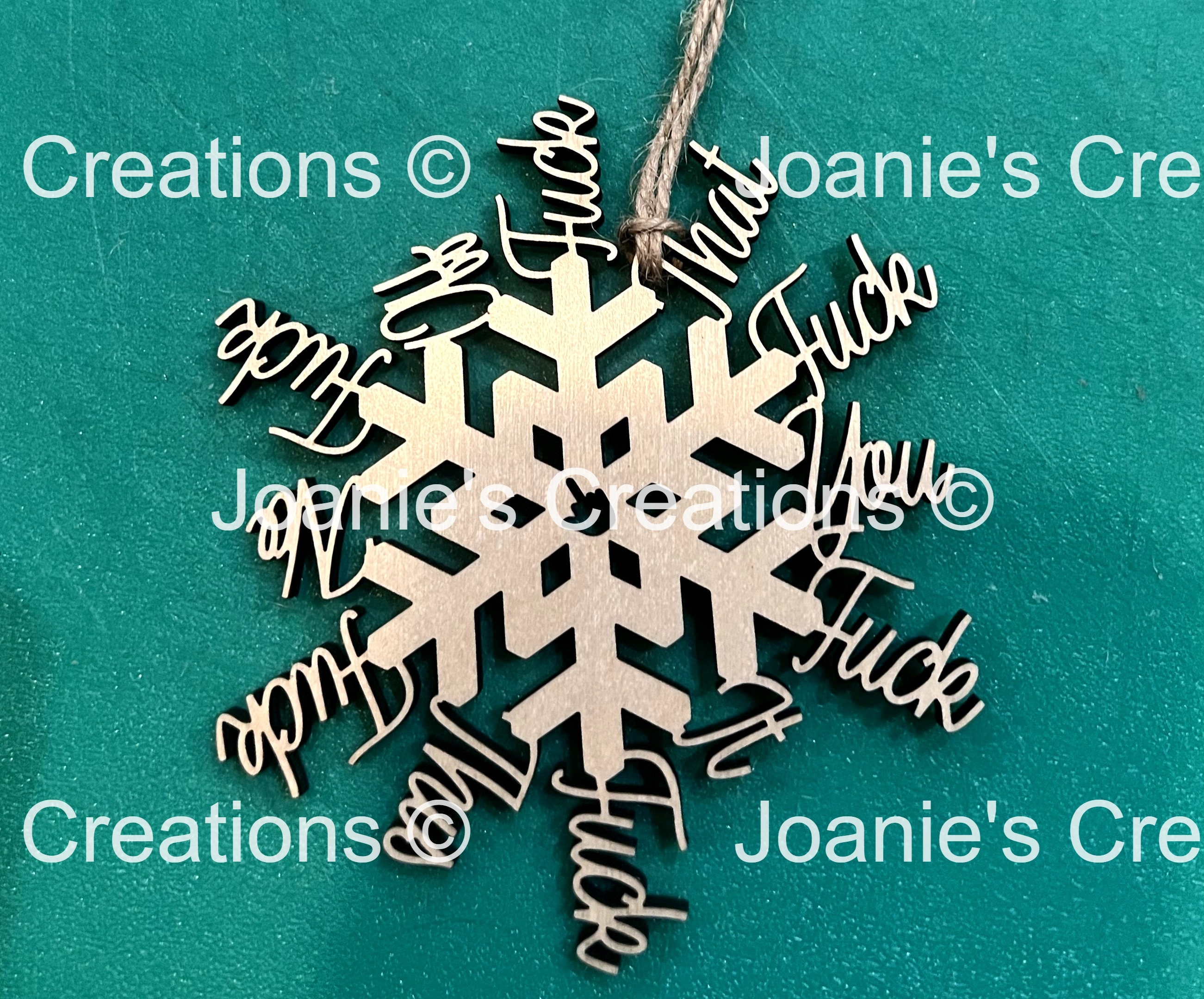 Fuckflake SVG, Swear Word Ornament, Christmas Ornament, Laser Cut File ...
