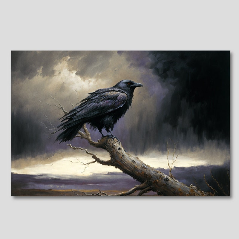 Raven Painting - Etsy