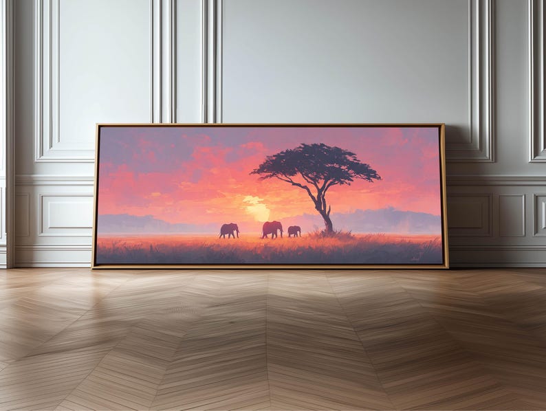 Framed Savanna Canvas Art: African Wall Art - Etsy