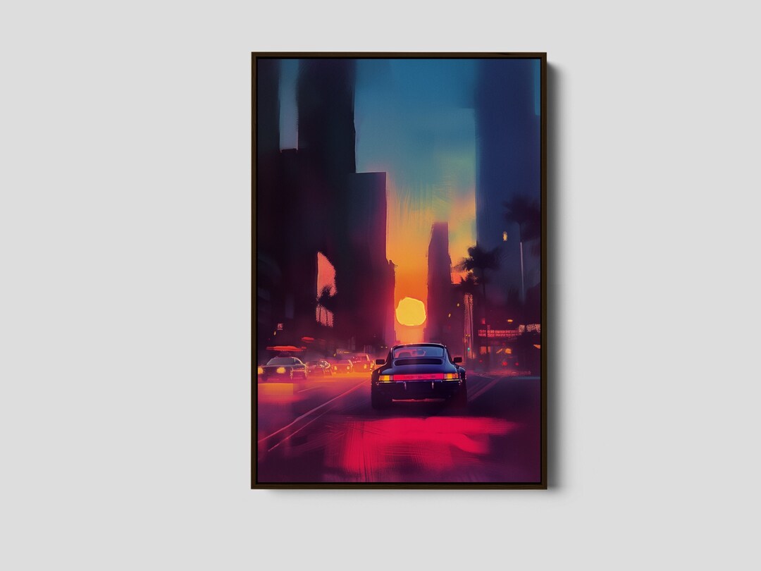 Porsche 911 Poster, Sports Car Print, Large Wall Art, Men's Room Decor ...