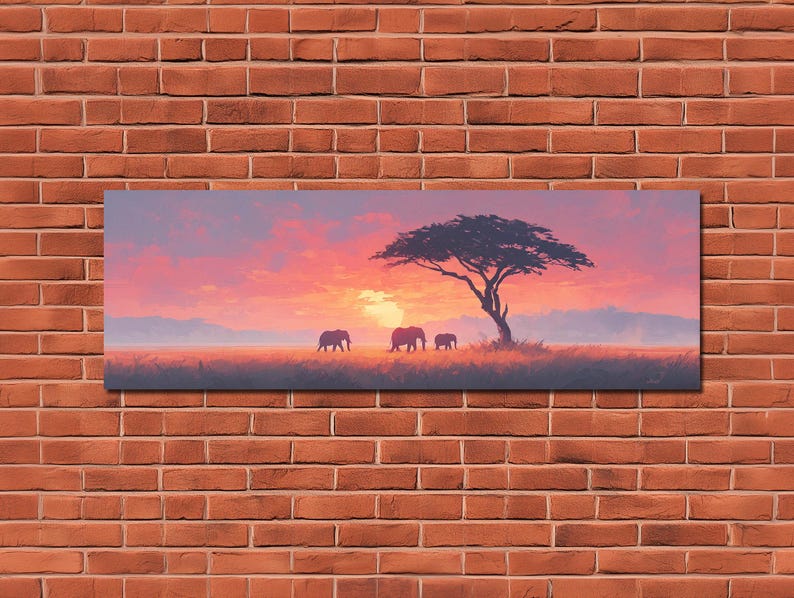 Framed Savanna Canvas Art: African Wall Art - Etsy