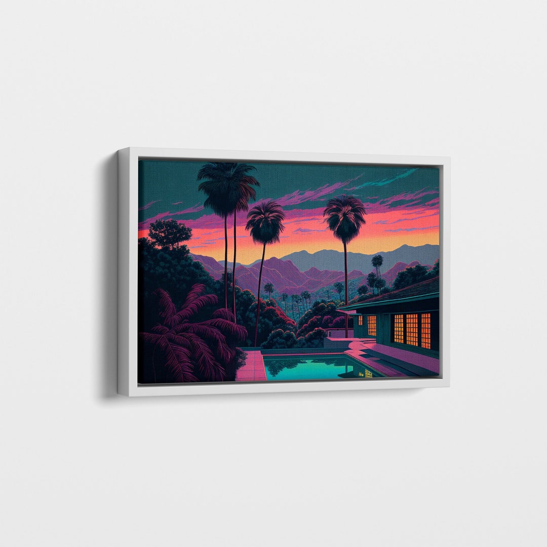 Mid Century Modern Print, Large Canvas Print, Retro House Decor ...