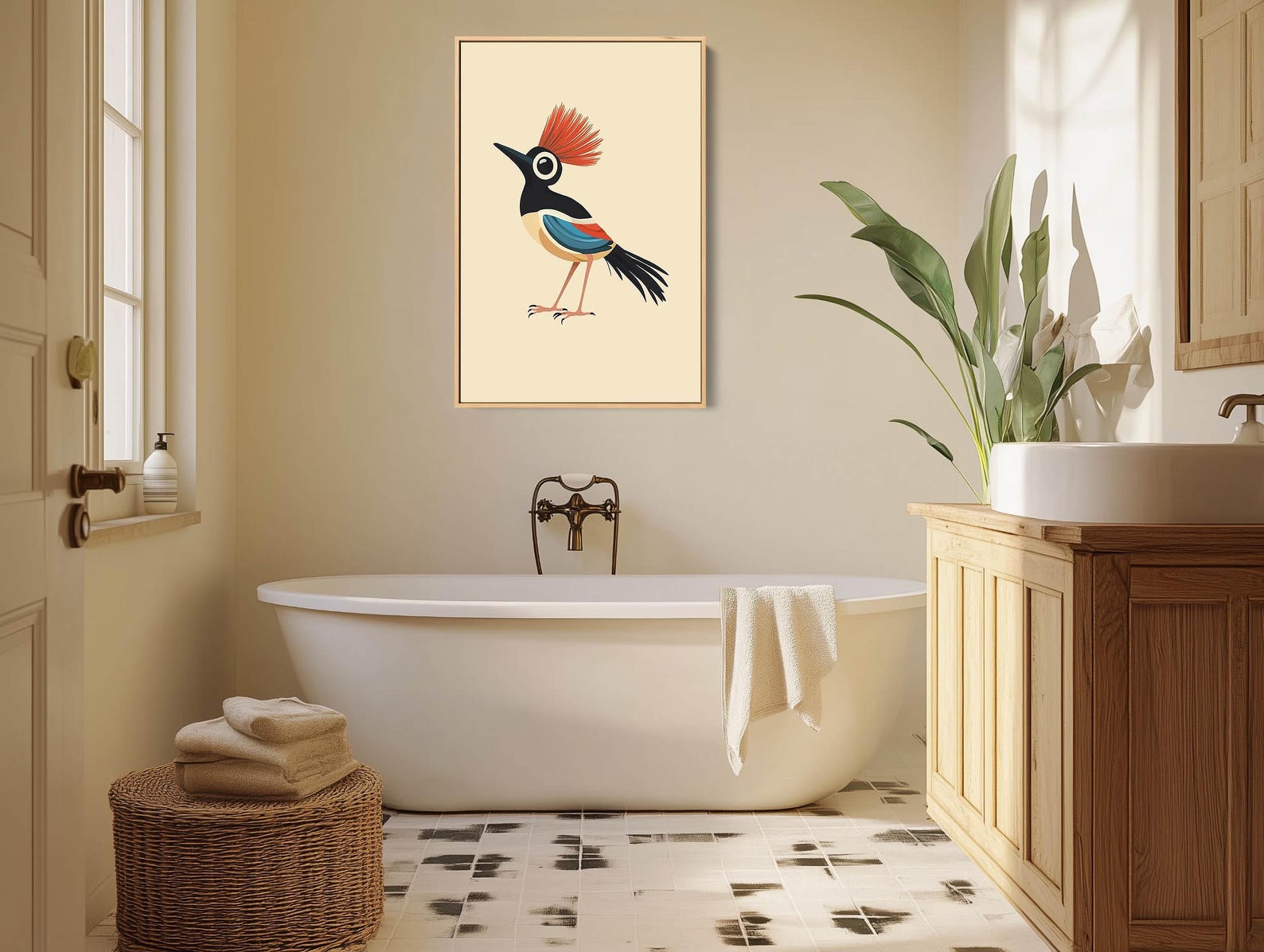 Mid-century Roadrunner Art Print: Framed Office Wall Decor - Etsy