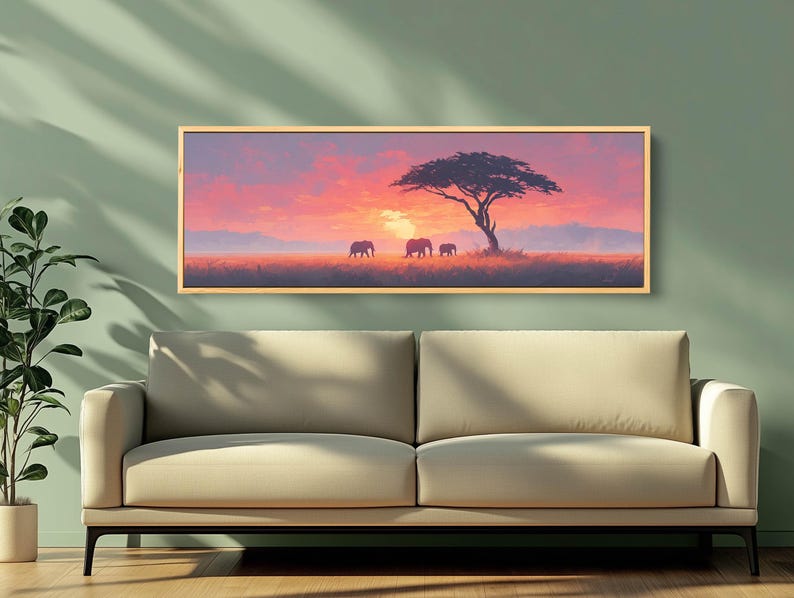 Framed Savanna Canvas Art: African Wall Art - Etsy
