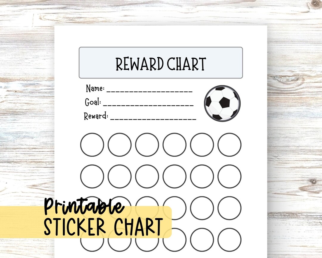 Editable Reward Chart for Kid Sticker Chart for Positive Behavior Teen ...