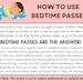 Bedtime Pass for Sleep Training Toddlers Printable Get Out of Bed ...
