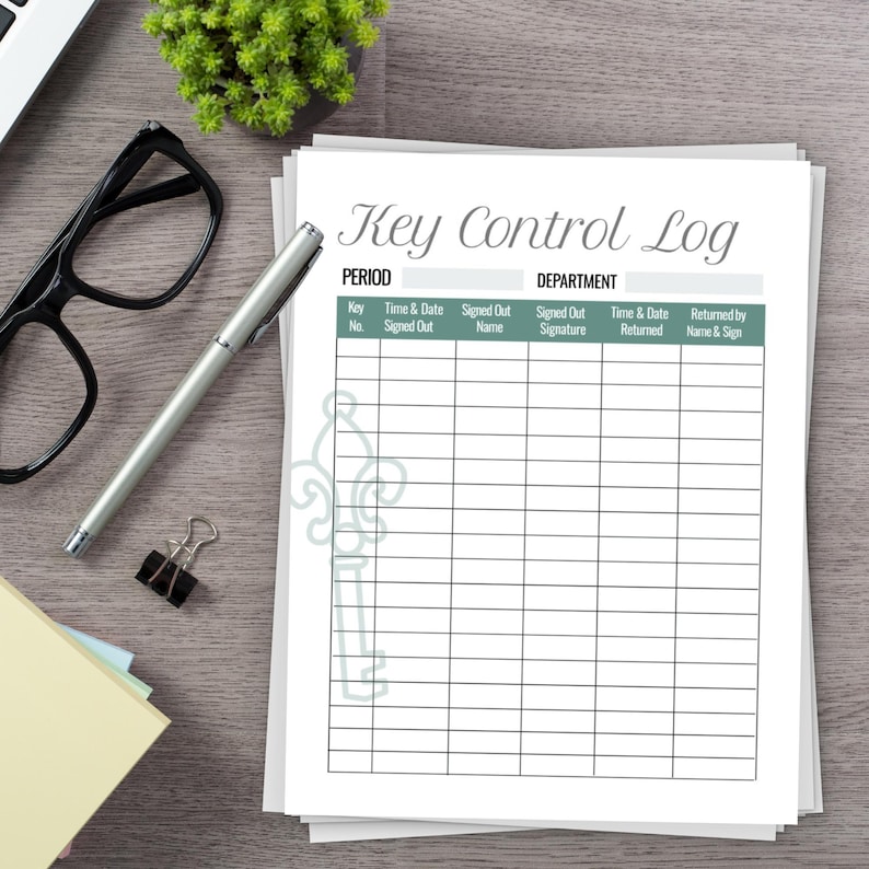 Key Tracker Form, Printable Log for Property Management, Landlord Forms ...