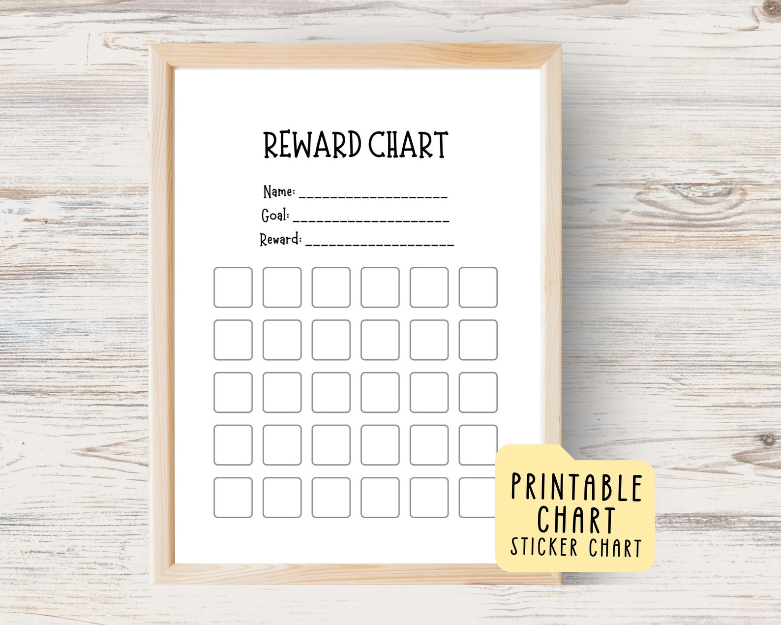 Editable Reward Chart for Kid Sticker Chart Positive Behavior Teen ...