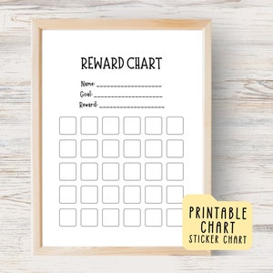 Editable Reward Chart for Kid Sticker Chart Positive Behavior Teen ...