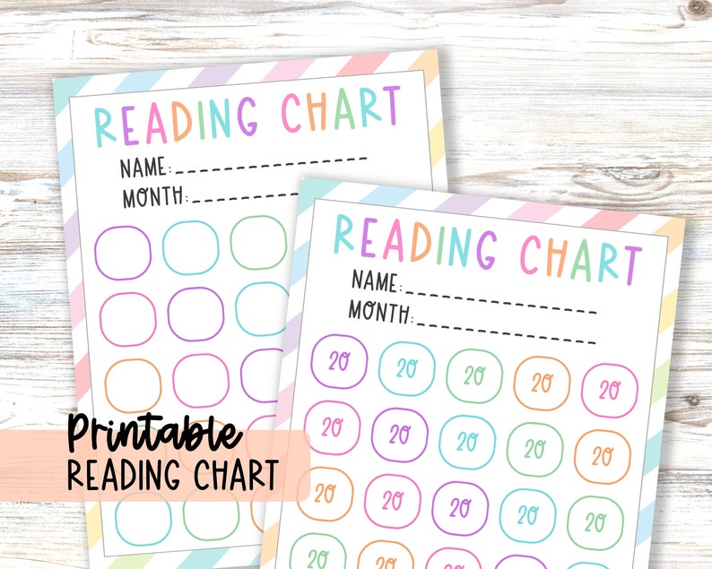 School Reading Log, Reading Reward Chart, 20 Minute Daily Homework ...