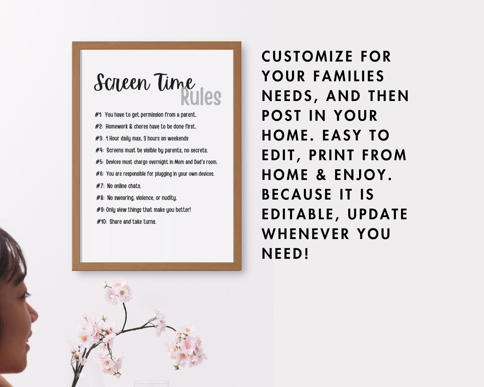 Family Rules for Screen Time. Guidelines for Kids and Teens for Online ...