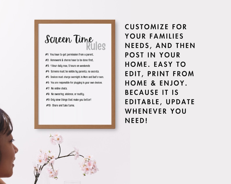 Family Rules for Screen Time. Guidelines for Kids and Teens for Online ...