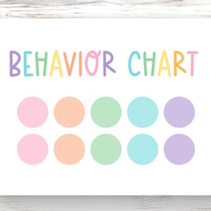 Printable Rainbow Reward Chart for Kid Sticker Chart Positive Behavior ...