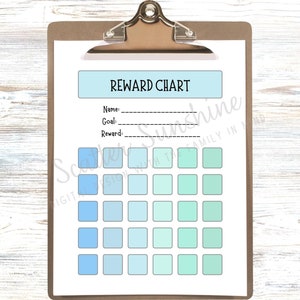 Editable Reward Chart for Kid Sticker Chart for Positive - Etsy