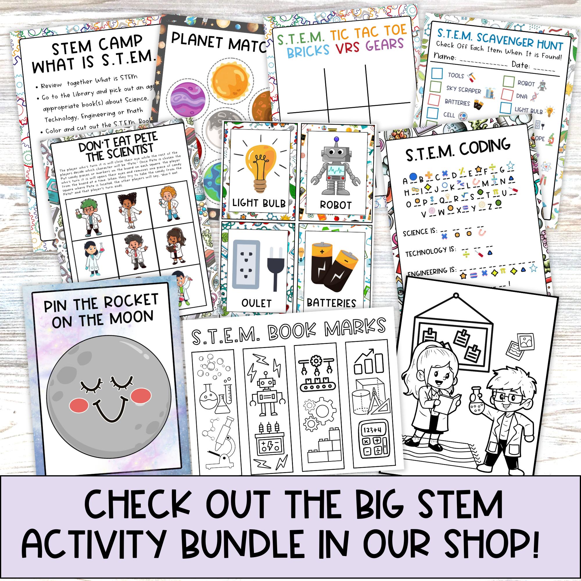 STEM Scavenger Hunt, Science Technology Engineering Math, Birthday ...