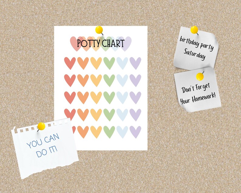 Printable Potty Training Sticker Chart for Toddlers Reward System for ...