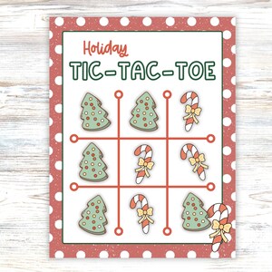 Tic Tac Toe Christmas Activity Printable Game, DIY Easy 2 Player Party ...