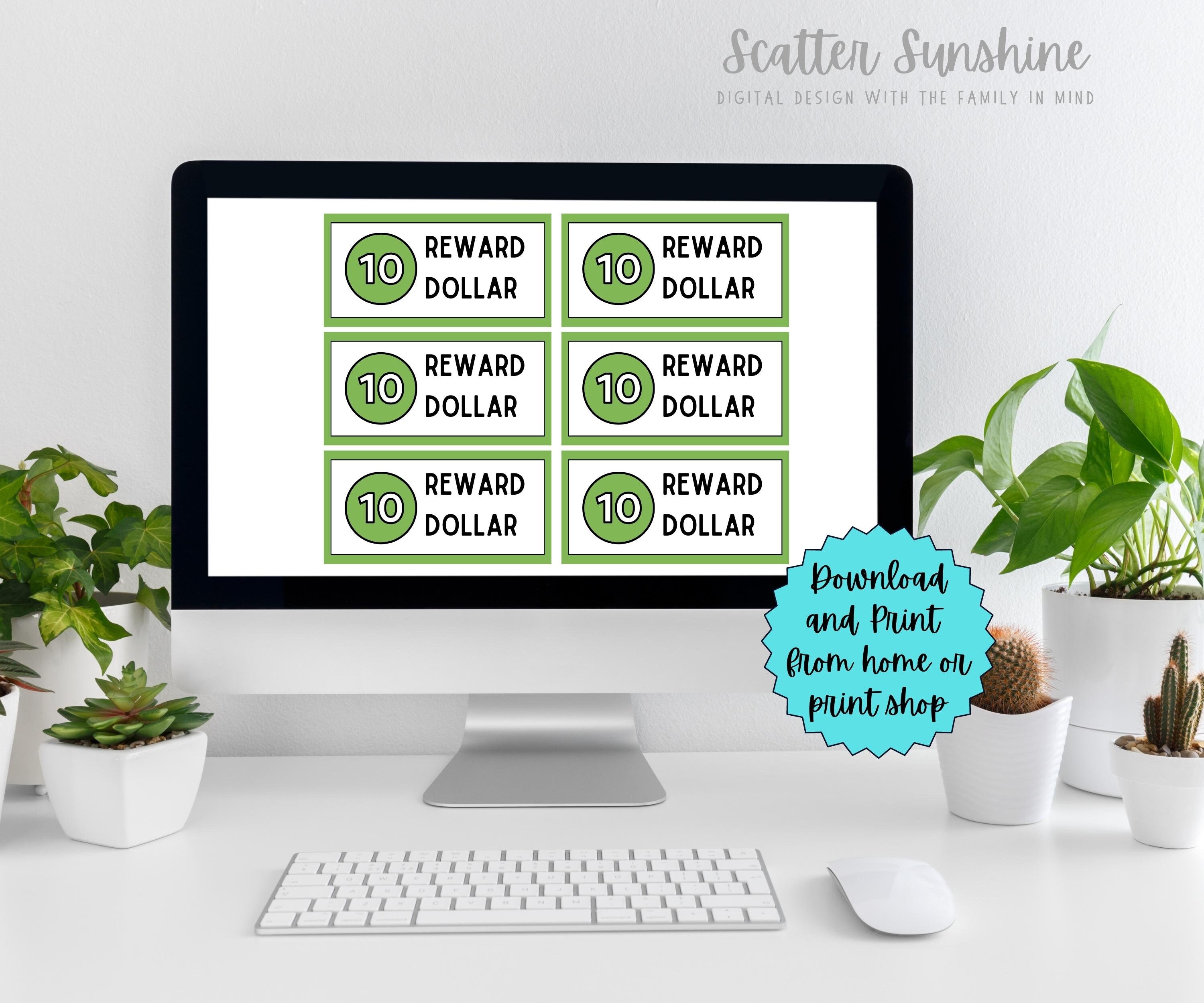 Reward Dollar Reward Money Good Behavior Reward System for - Etsy