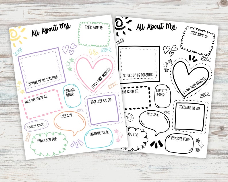 All About My Favorite People Printable Gift Bundle, Classroom Activity ...
