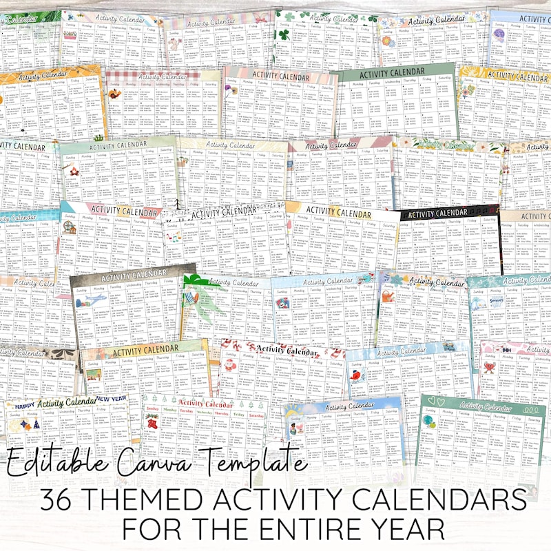 Activity Director Calendar - Etsy