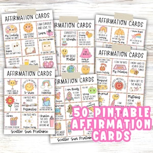 Daily Affirmation Cards for Kids, Back to School Quote Cards, Lunch Box ...