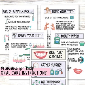 Tooth Brushing & Flossing Sticker Chart, Weekly Reward Chart for Kids ...