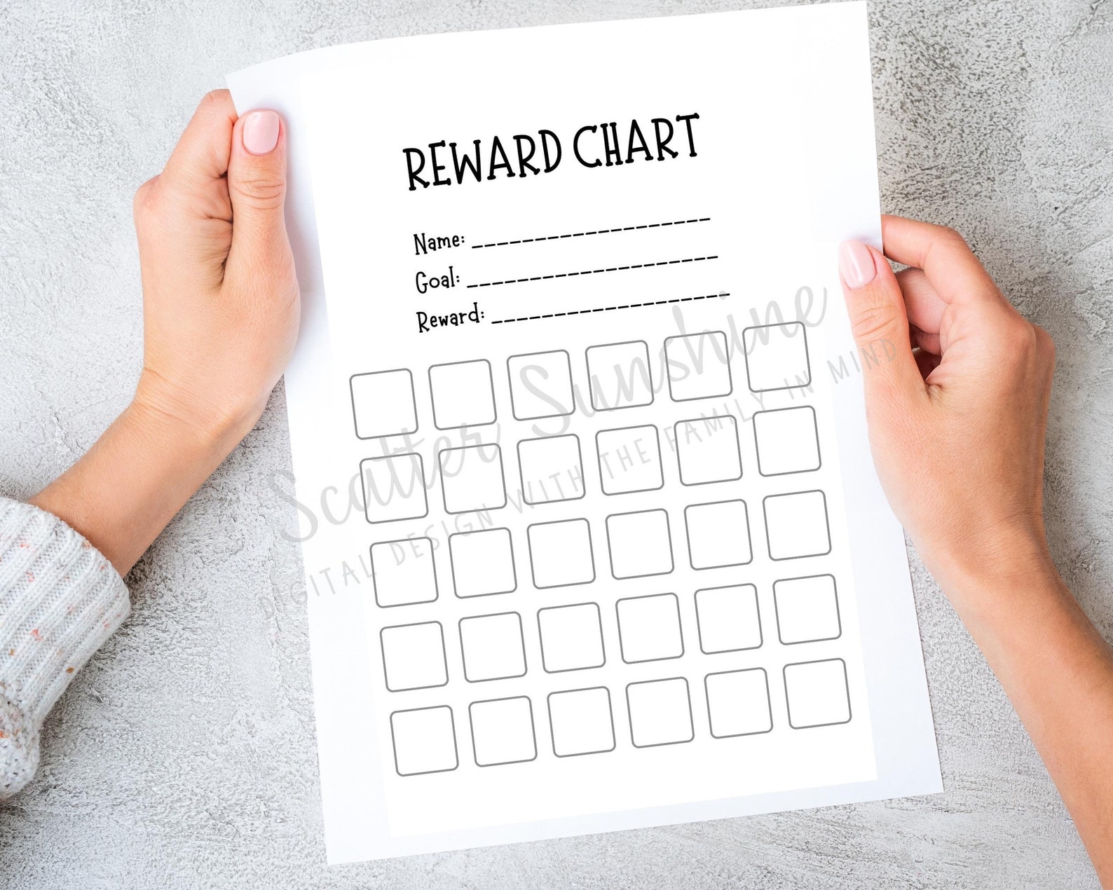 Editable Reward Chart for Kid Sticker Chart Positive Behavior Teen ...