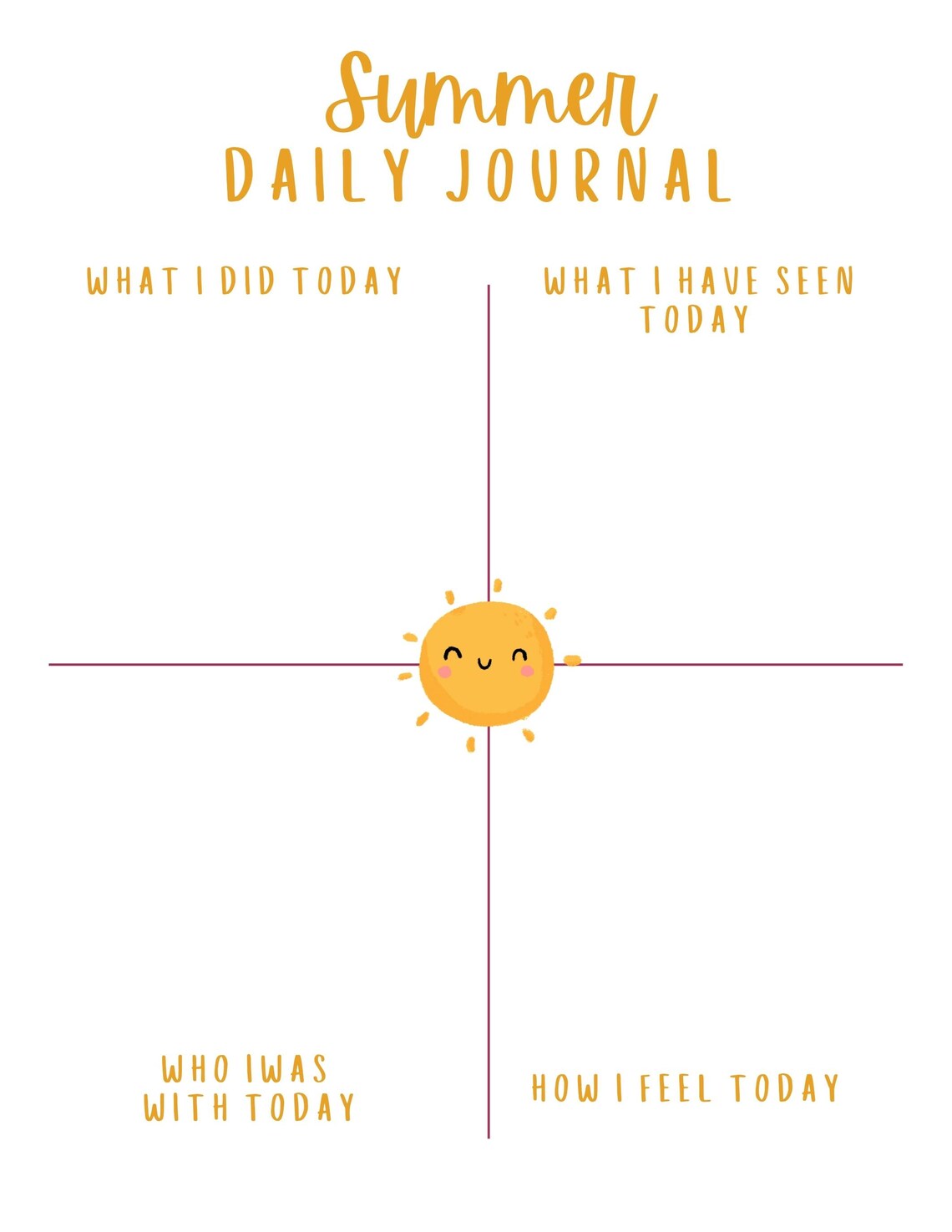 Printable Bucket List & Summer Camp Reflection Prompted Journal for ...