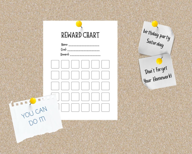 Editable Reward Chart for Kid Sticker Chart Positive Behavior - Etsy ...