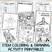 STEM Coloring Page Bundle, Bookmark, Trace & Copy Image, Color by ...