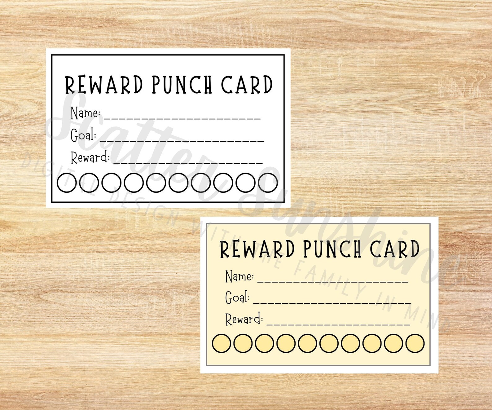 Reward Punch Card for Kid Printable Sticker Card for Good Behavior in ...