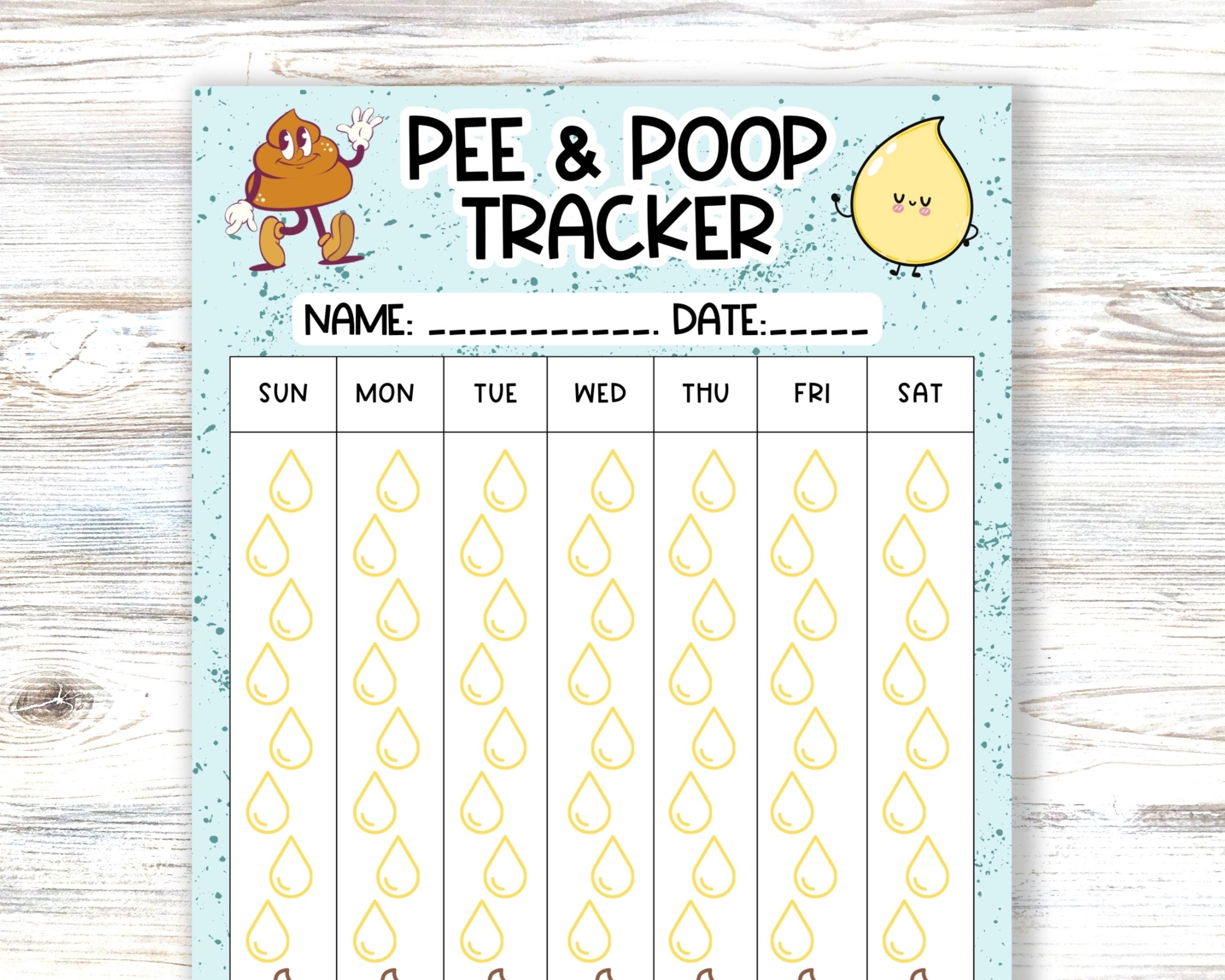 Output Tracker, Pee and Poop Chart for Kids, Sticker Potty Chart ...