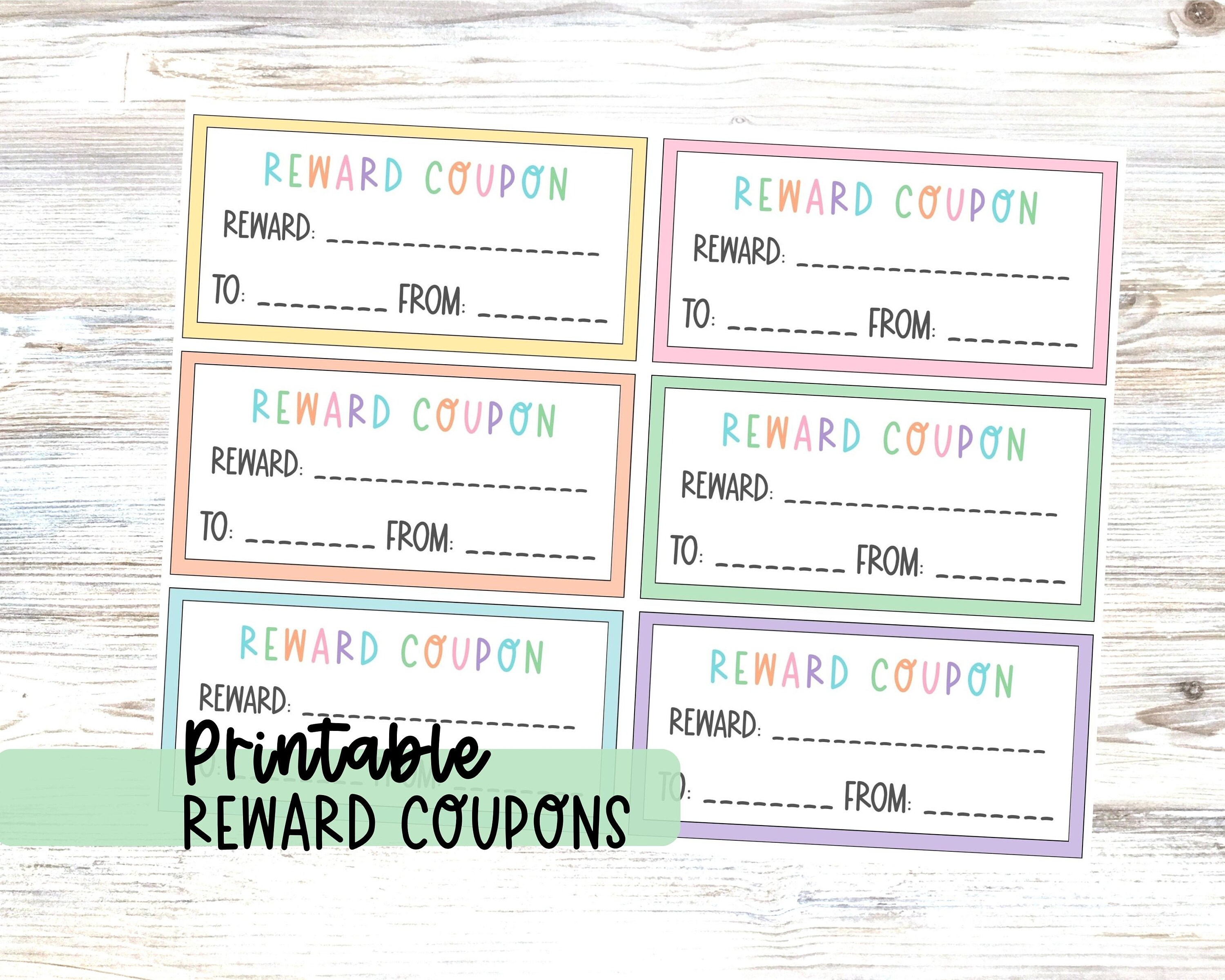 Reward System Bundle Printable Reward Bucks, Good Behavior Chart ...