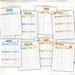 Responsibility Chart for Kids Daily Schedule Editable Template, 4 ...