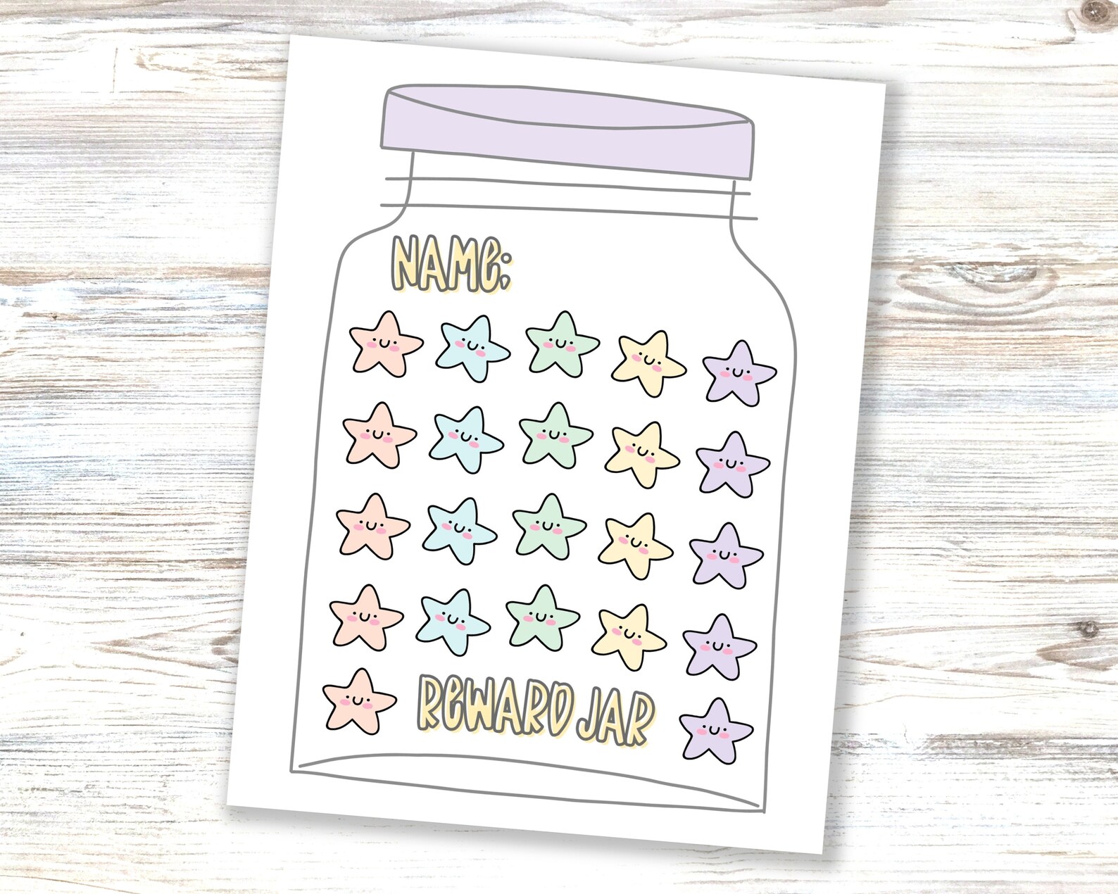 Reward Jar Reward Sticker Chart, Good Behavior Incentive for Kids ...