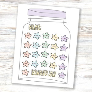 Reward Jar Reward Sticker Chart, Good Behavior Incentive for Kids ...