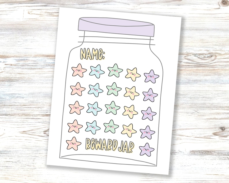 Reward Jar Reward Sticker Chart, Good Behavior Incentive for Kids ...