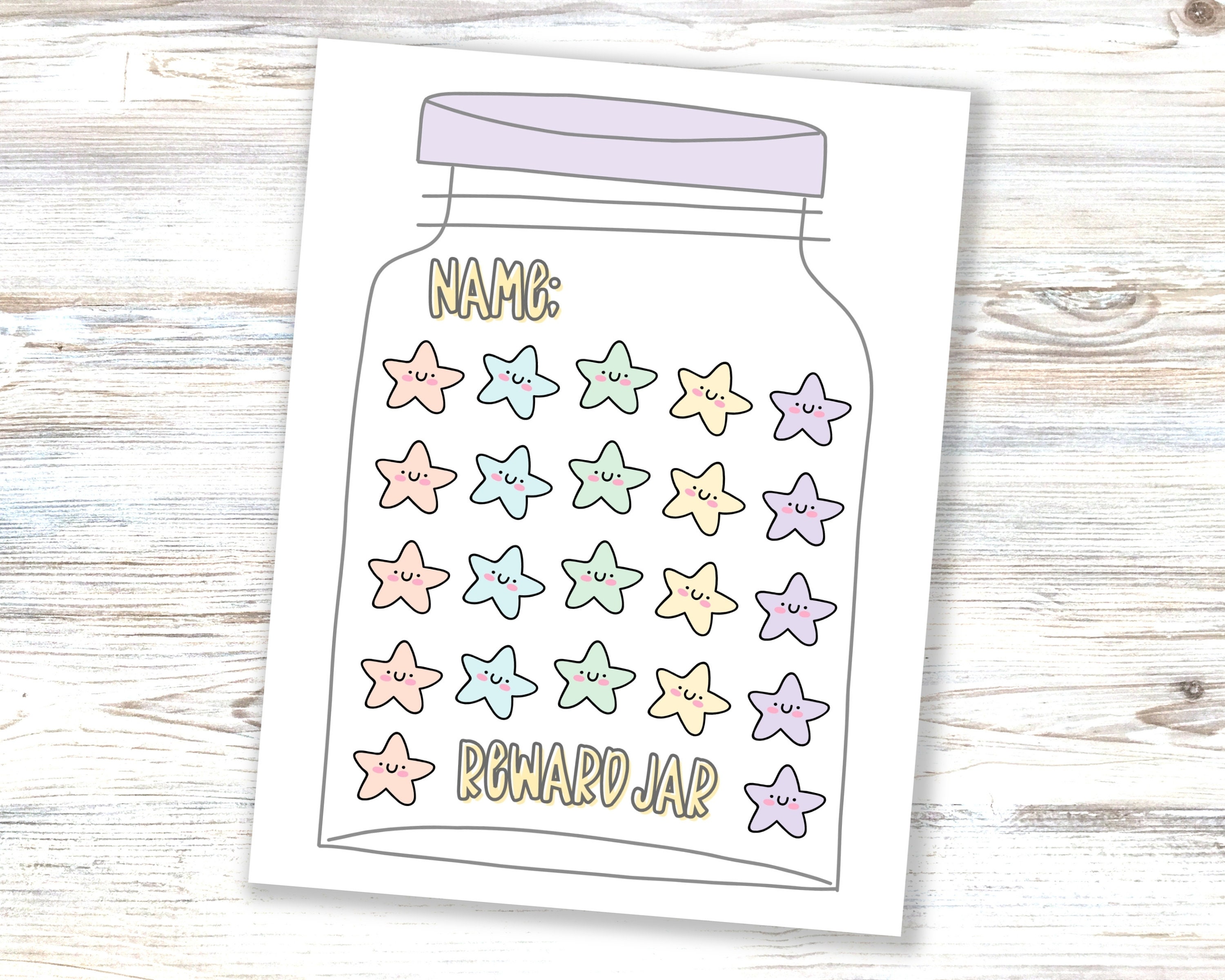 Reward Jar Reward Sticker Chart, Good Behavior Incentive for Kids ...