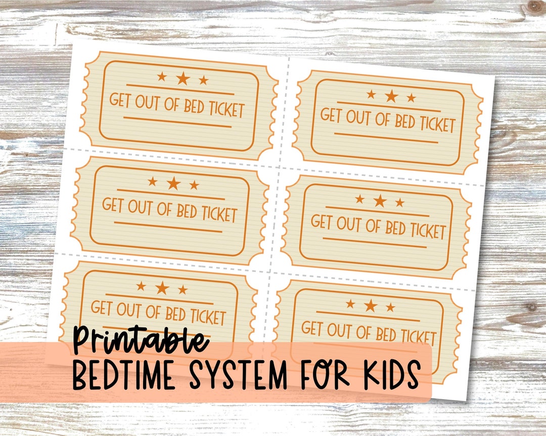Bedtime Pass for Sleep Training Kids Printable Tool How to Get Toddler ...